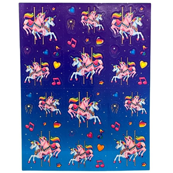 Lisa Frank | Accessories | S36 Lisa Frank Carousel Unicorns Sticker ...